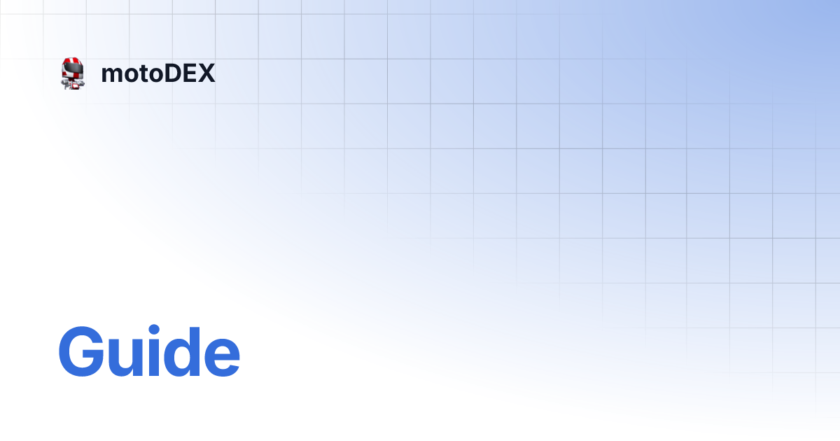 Guide | motoDEX